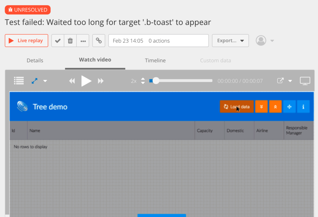 Use Case Recording Video Of Failing Test Cases With Rootcause Rootcause